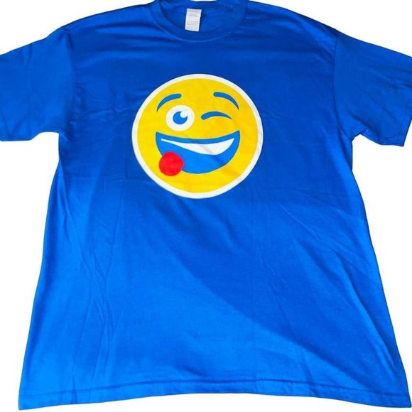 Vintage | Shirts | Vintage Y2k Pepsi Soda Emoji Smiley Face Blue Promo ...